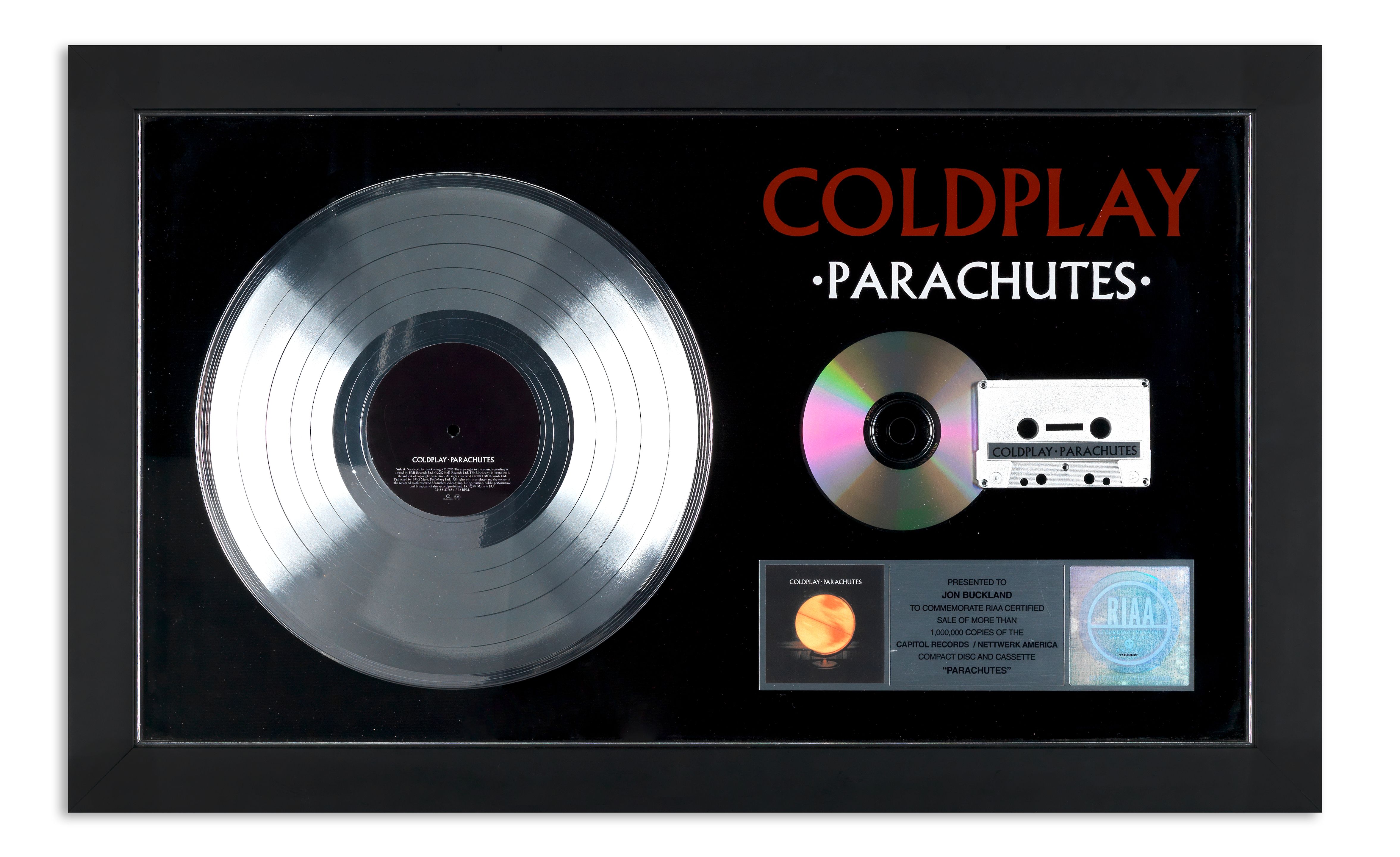 Bonhams : Coldplay A 'Platinum' Disc Awarded To Jon Buckland For The ...