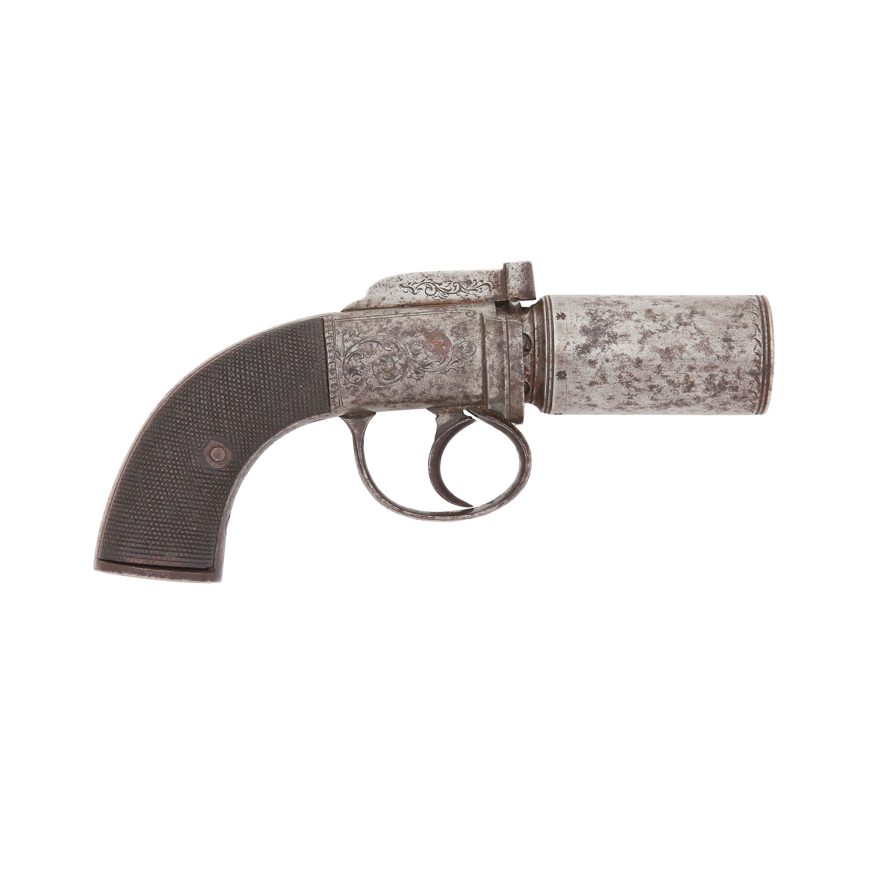 Bonhams : An Unusual 150-Bore Percussion Six-Shot Pepperbox Revolver