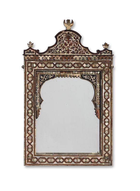 Bonhams : An Ottoman mother-of-pearl-inlaid wood mirror Turkey, 19th ...