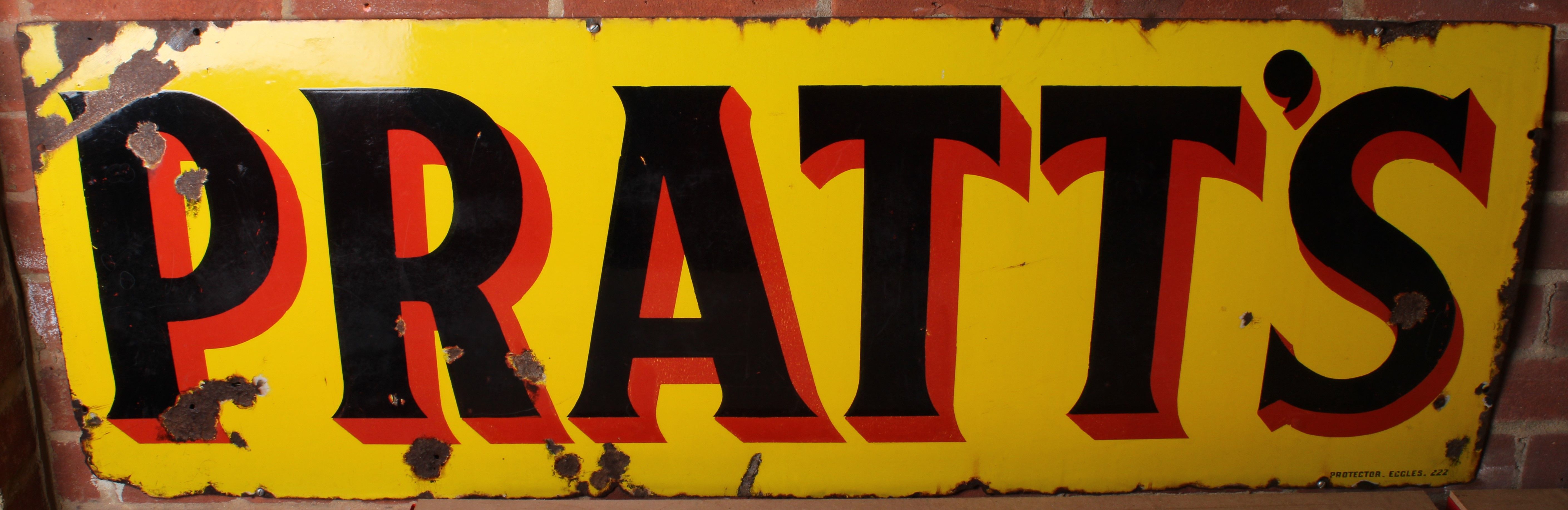 Bonhams Cars : A Pratt's enamel sign,