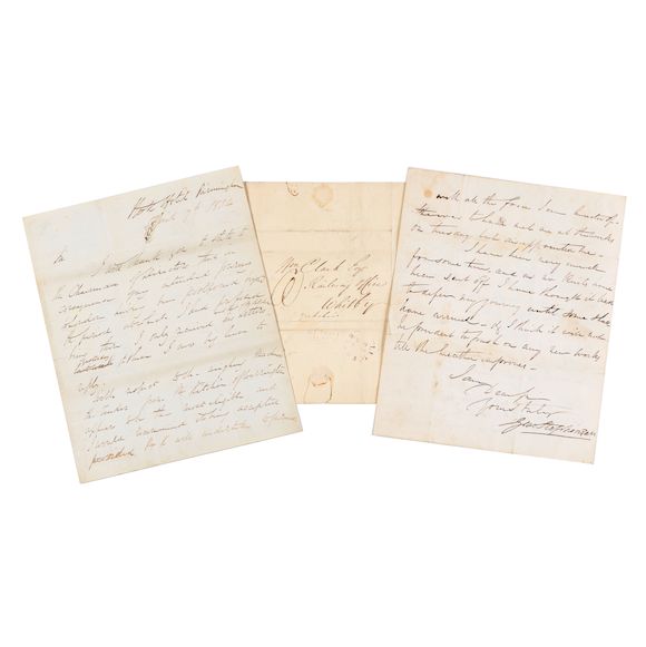 Bonhams : STEPHENSON (GEORGE) Series of six autograph letters signed ...