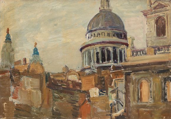 Bonhams : Duncan Grant (British, 1885-1978) St Paul's Cathedral 40 x 56 ...