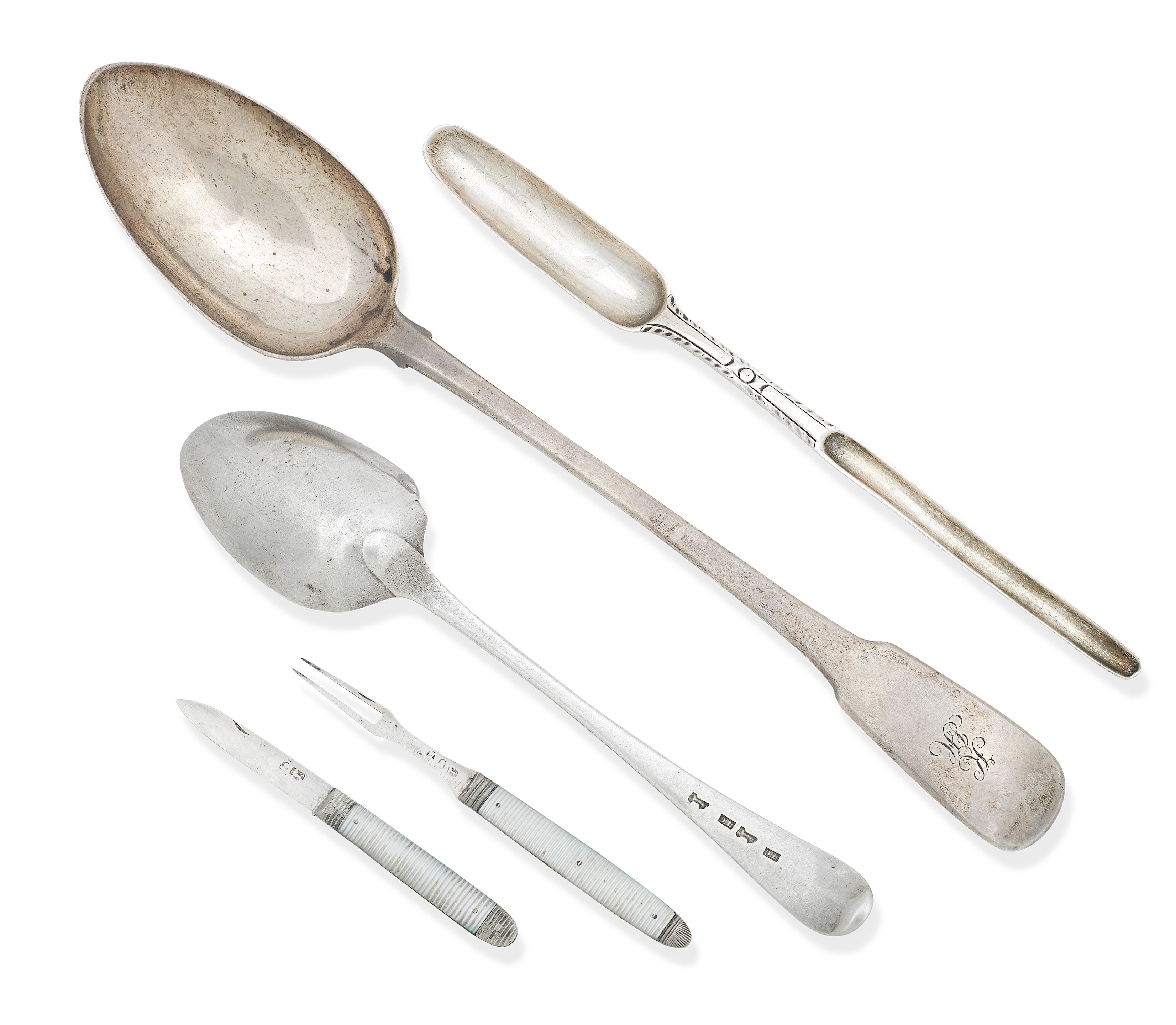 Bonhams : A GEORGE III SILVER MARROW SCOOP Apparently by William London ...