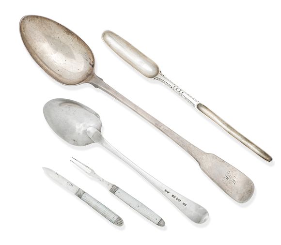 Bonhams : A GEORGE III SILVER MARROW SCOOP Apparently by William London ...