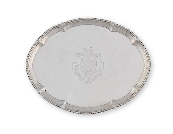 Bonhams : A pair of George III silver salvers John Crouch I & Thomas ...