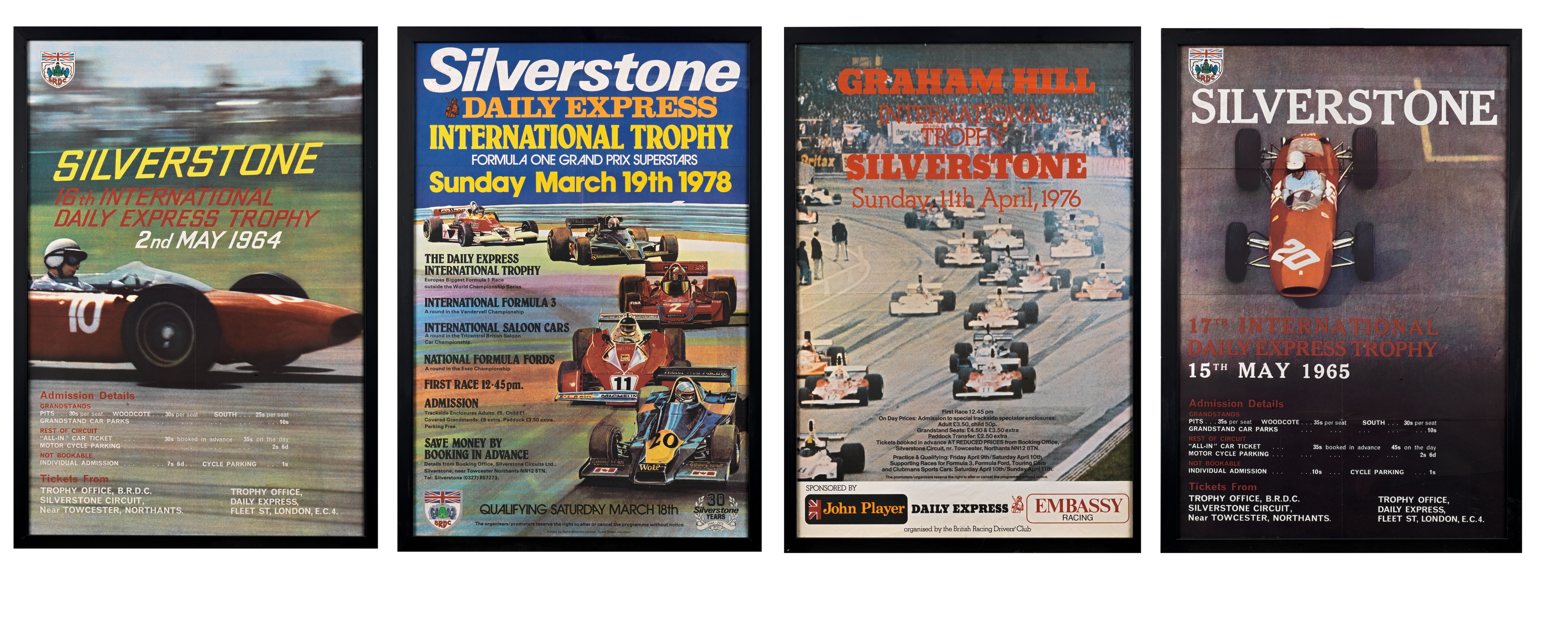 Bonhams Cars : Four Silverstone motor racing posters, ((4))