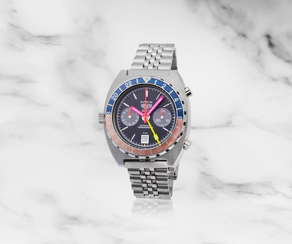 Bonhams Cornette de Saint Cyr : Heuer. Chronographe bracelet en acier ...