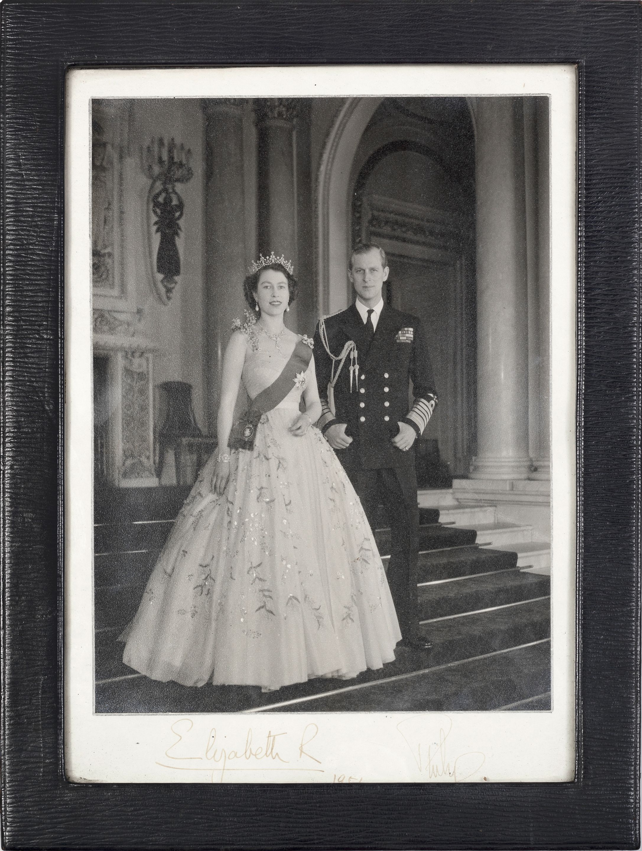 Bonhams : ROYALTY - QUEEN ELIZABETH II AND PHILIP Portrait of Queen ...