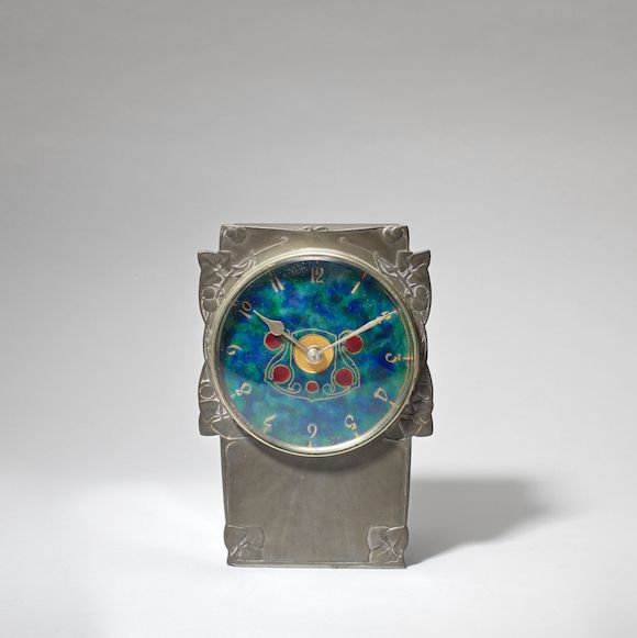 Bonhams : Archibald Knox 'Tudric' mantel clock, model no. 0609, 1902-1905