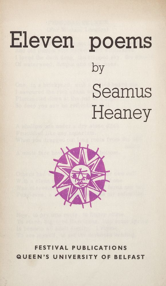Bonhams : HEANEY (SEAMUS) Eleven Poems, FIRST EDITION, FIRST ISSUE OF ...