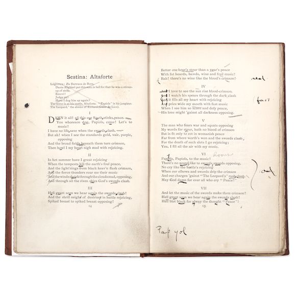 Bonhams : POUND (EZRA) Personae, THE POET'S OWN COPY, inscribed "Ezra ...