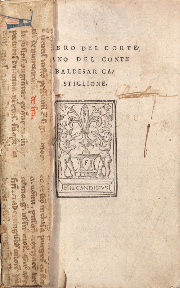 Bonhams : CASTIGLIONE (BALDESSARE) Il libro del cortegiano, Florence ...