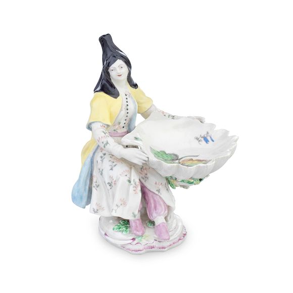 Bonhams : A Bow sweetmeat figure of a Levantine lady, circa 1760