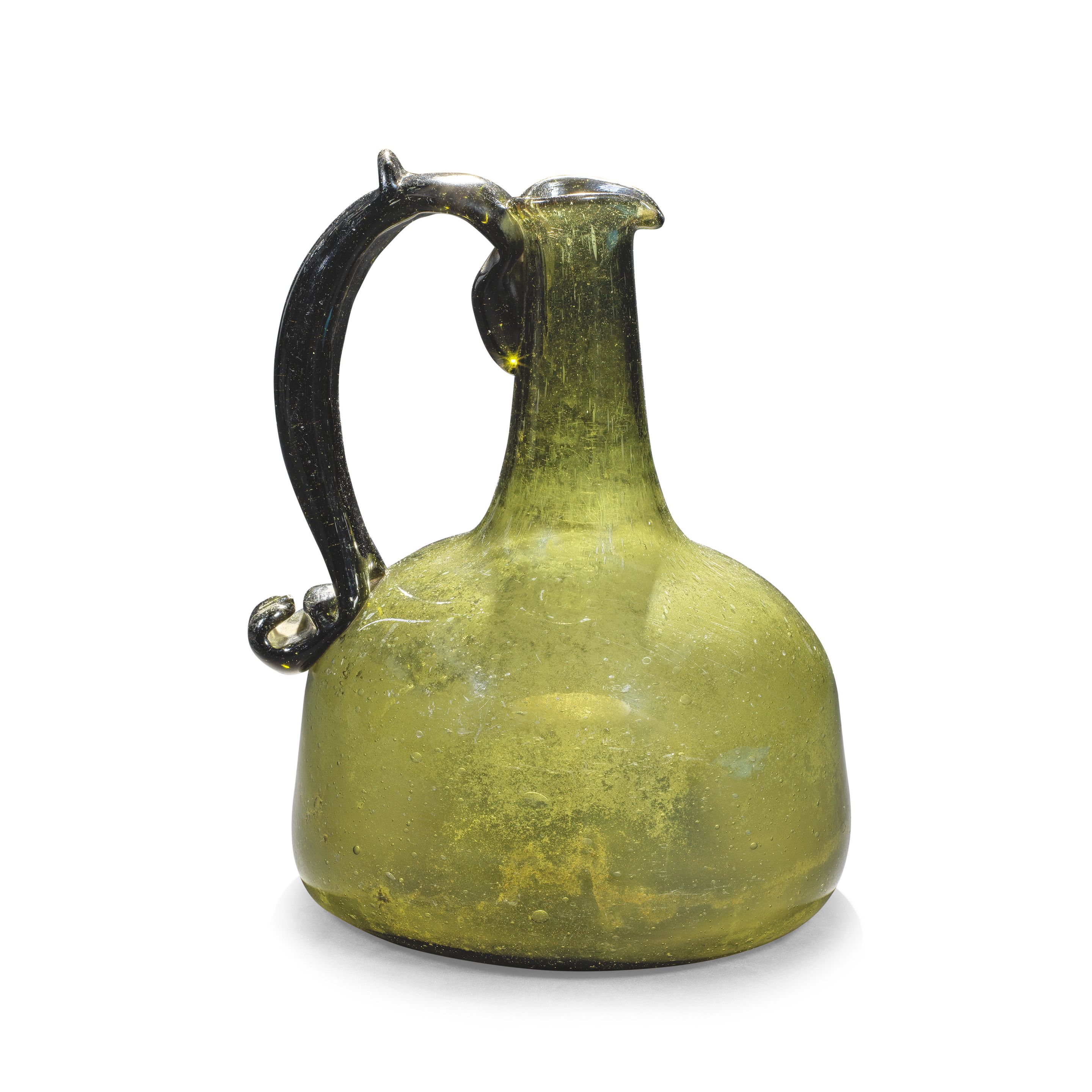 Bonhams : A rare 'Squat Mallet' serving bottle, circa 1730