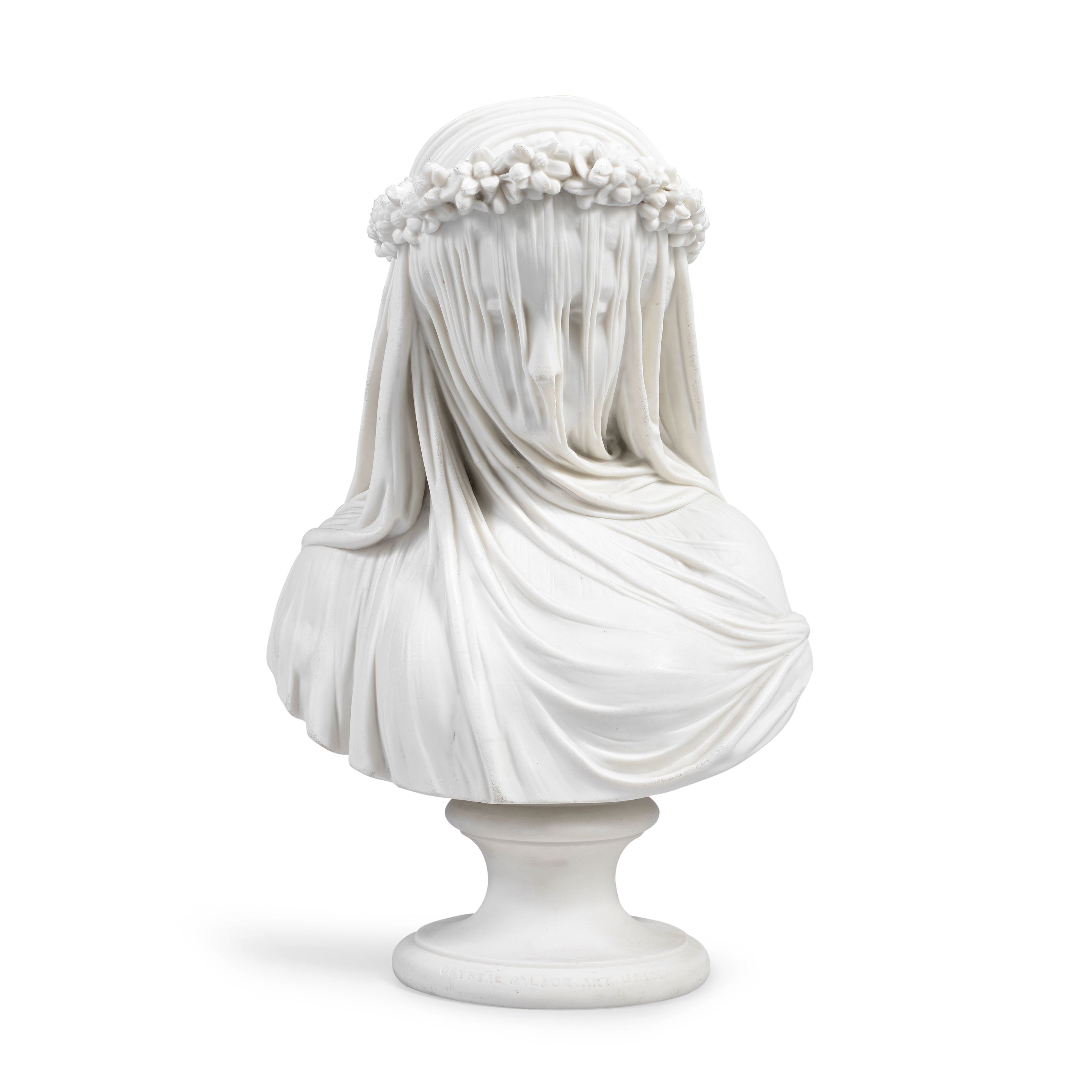 Bonhams : A Copeland Parian bust of 'The Veiled Bride', circa 1861