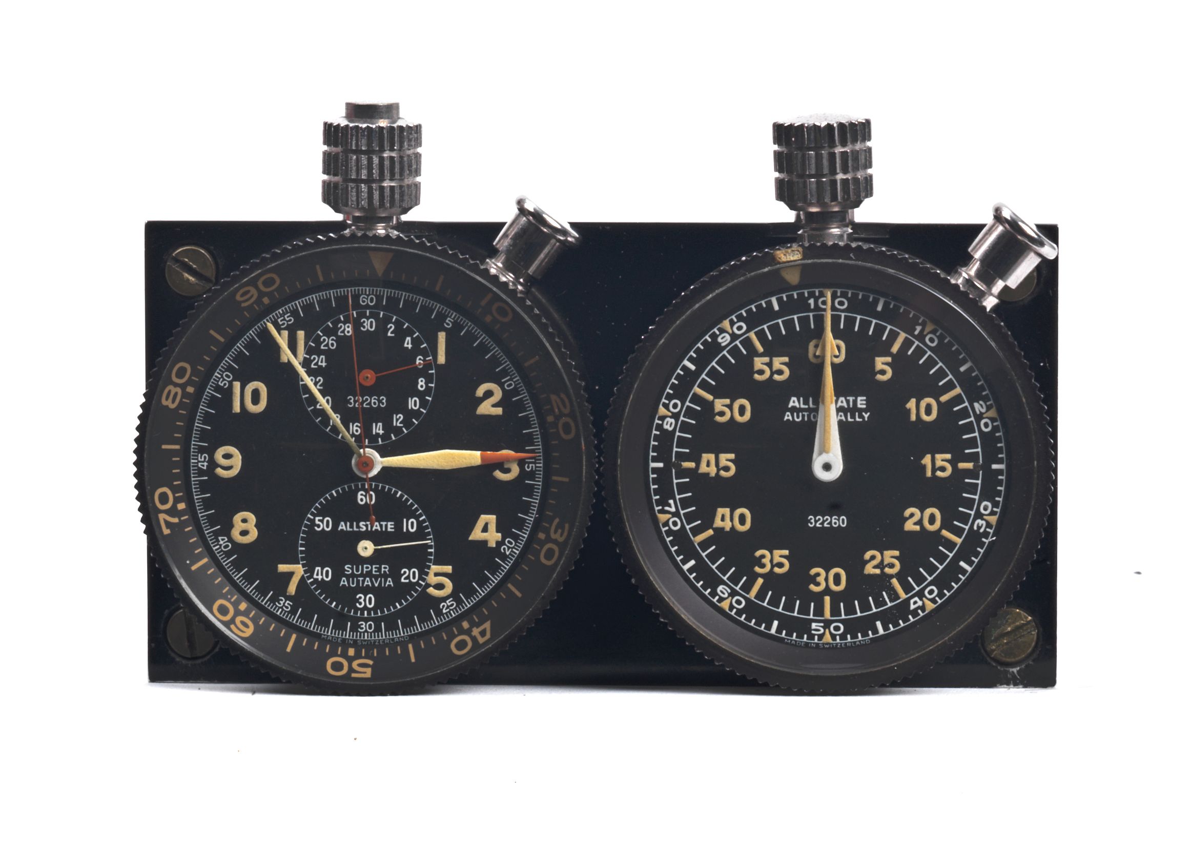 Bonhams Cars : A pair of Heuer "Allstate" dashboard timepieces for ...