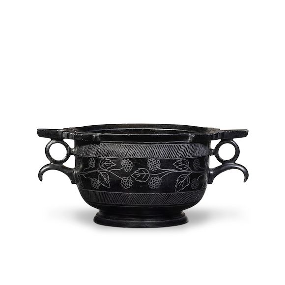 Bonhams : A Roman obsidian skyphos