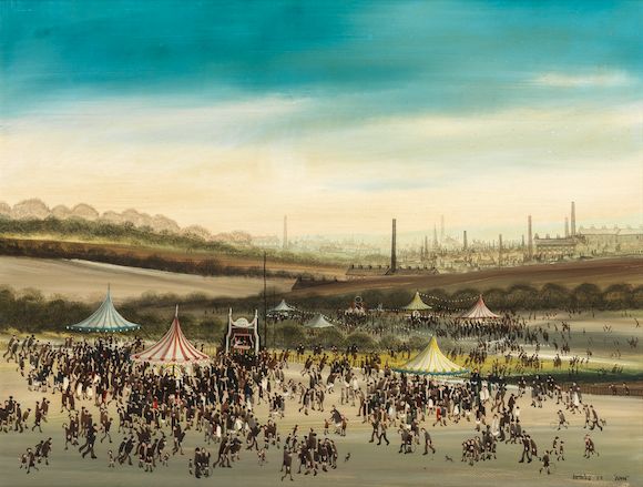 Bonhams : Brian Shields (Braaq) (British, 1951-1997) A Day at the Fun Fair