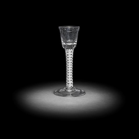 Bonhams An Opaque Twist Cordial Glass Circa 1765
