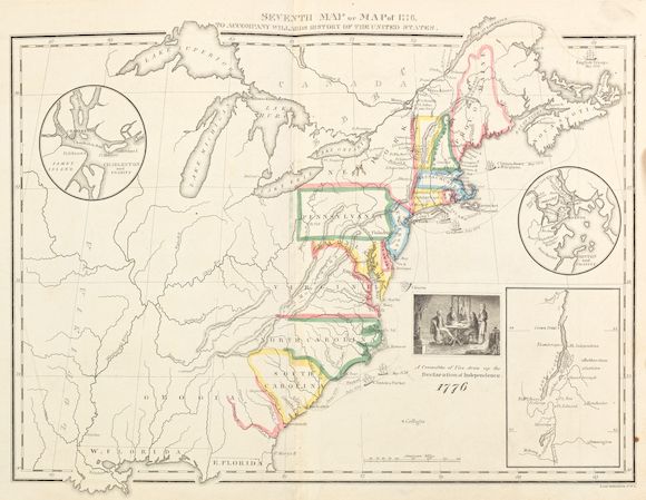 Bonhams : WILLARD (EMMA) A Series of Maps to Willard's History of the ...