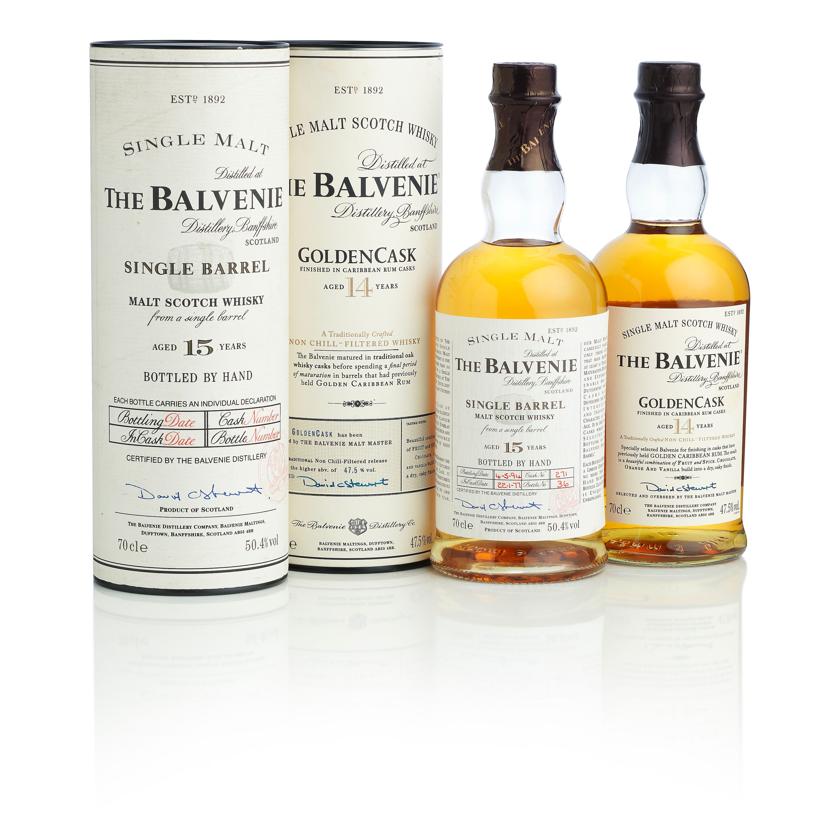Bonhams : Balvenie Golden Cask-14 year old Balvenie Single Barrel-15 ...