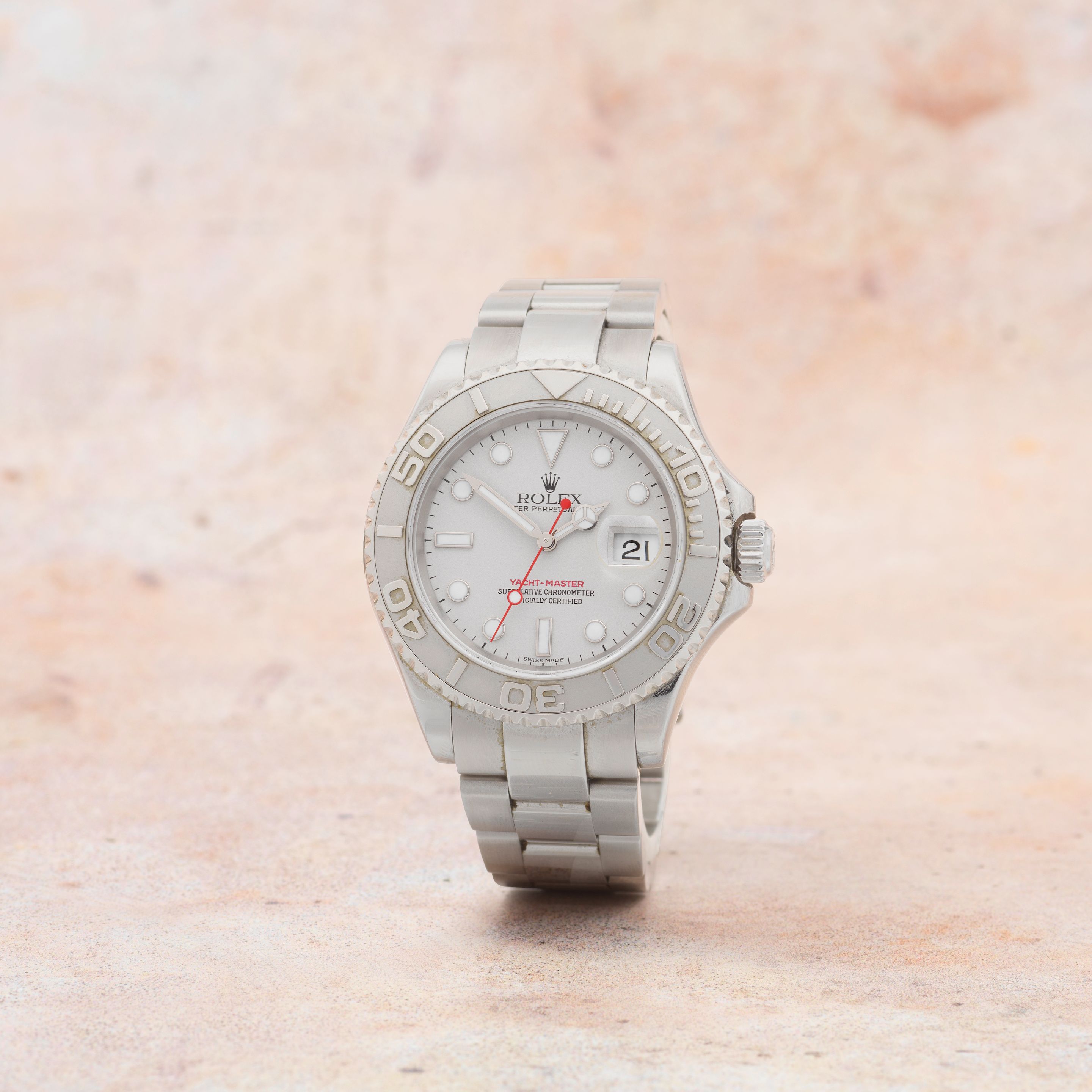 Bonhams : Rolex. A stainless steel and platinum automatic calendar ...