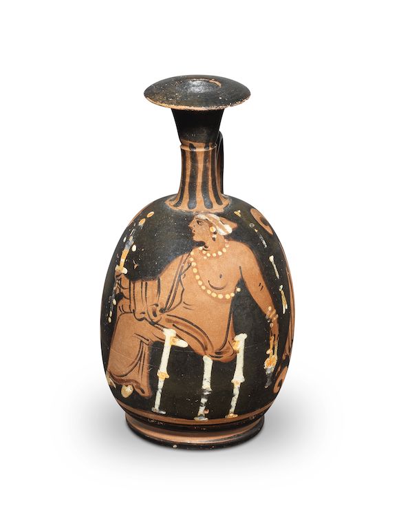 Bonhams : A miniature Greek red-figure squat lekythos
