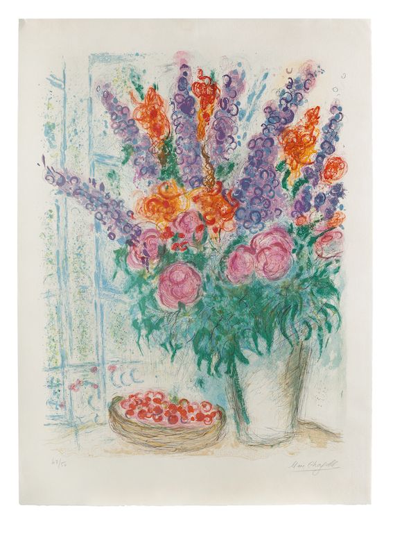 Bonhams : Marc Chagall (Russian/French, 1887-1985) Le Grand Bouquet Lithograph in colours, 1963 ...