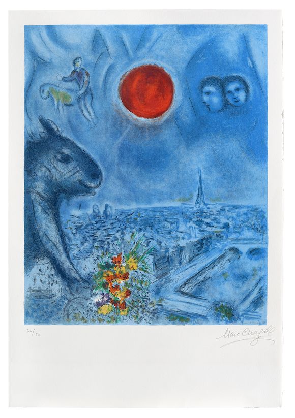Bonhams : After Marc Chagall (1887-1985) By Charles Sorlier (1921-1990) Le Soleil de Paris ...