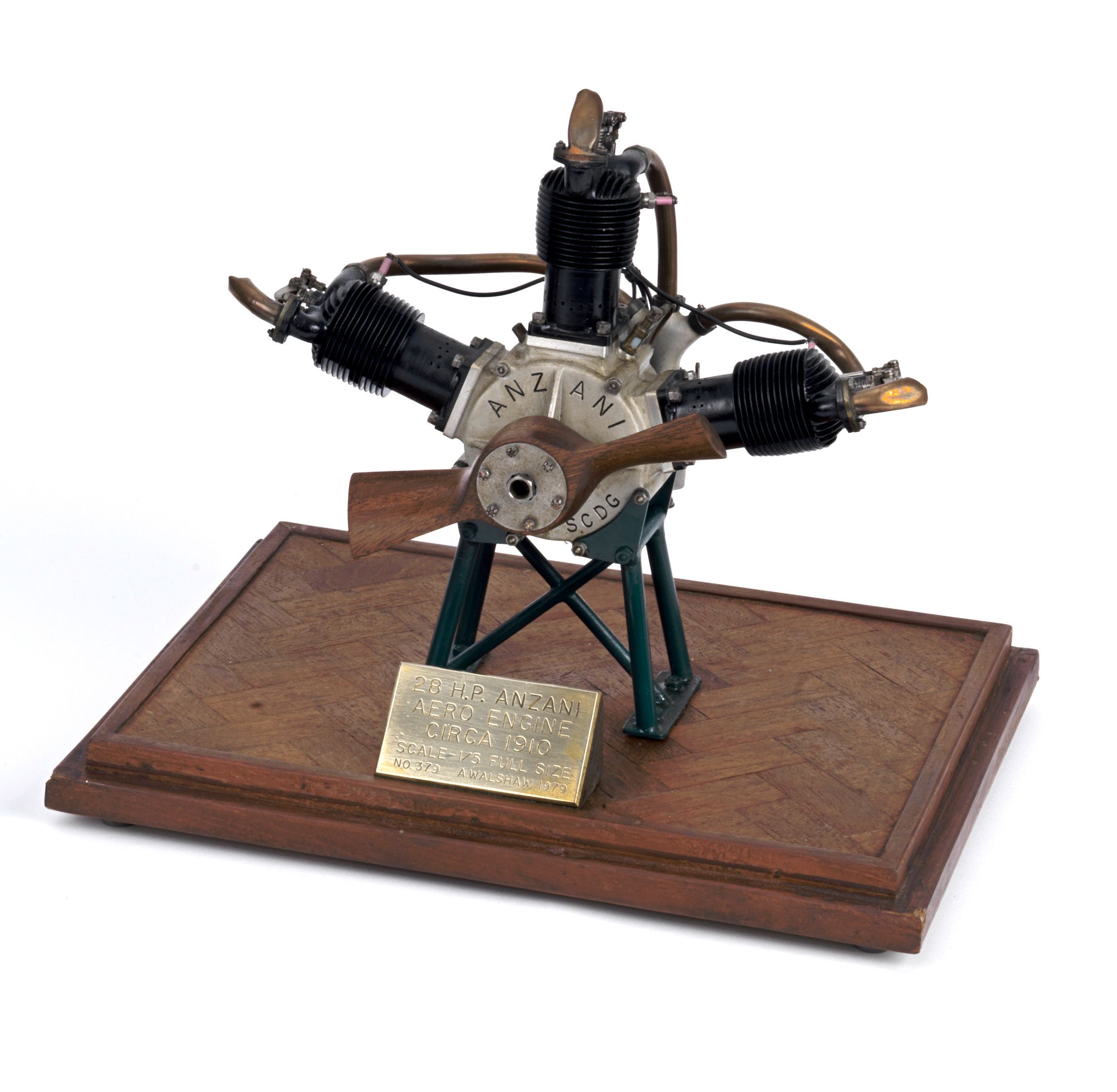 Bonhams Cars : A 1:5 scale model 28Hp 3 cylinder Anzani aero engine by ...