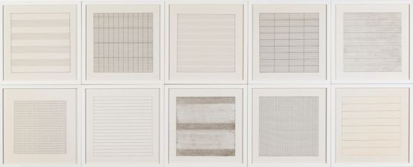 Bonhams Cornette de Saint Cyr : AGNES MARTIN (1912-2004) Paintings and ...