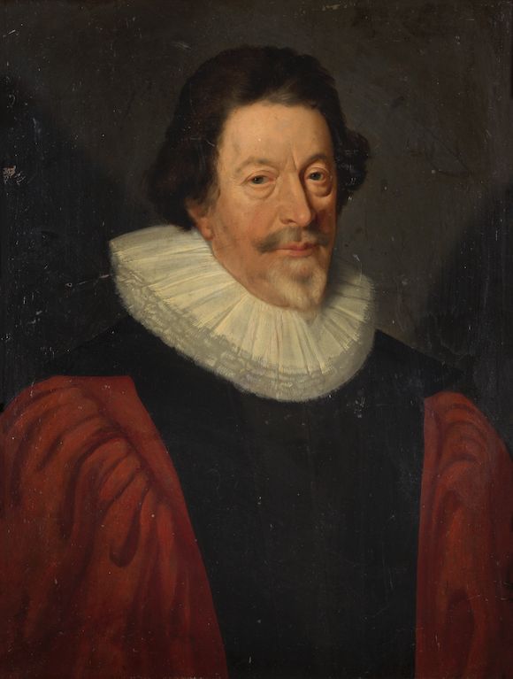 Bonhams : French School, 17th century Portrait of a man, in black ...