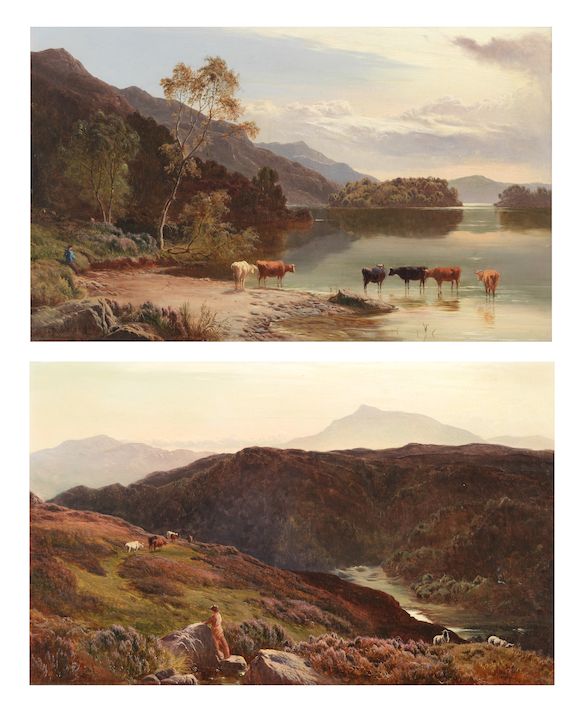 Bonhams : Sidney Richard Percy (British, 1821-1886) Highland Loch ...
