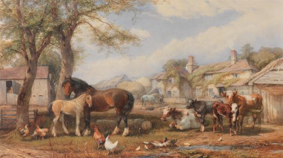 Bonhams : Henry Brittan Willis (British, 1810-1884) Summer on the farm