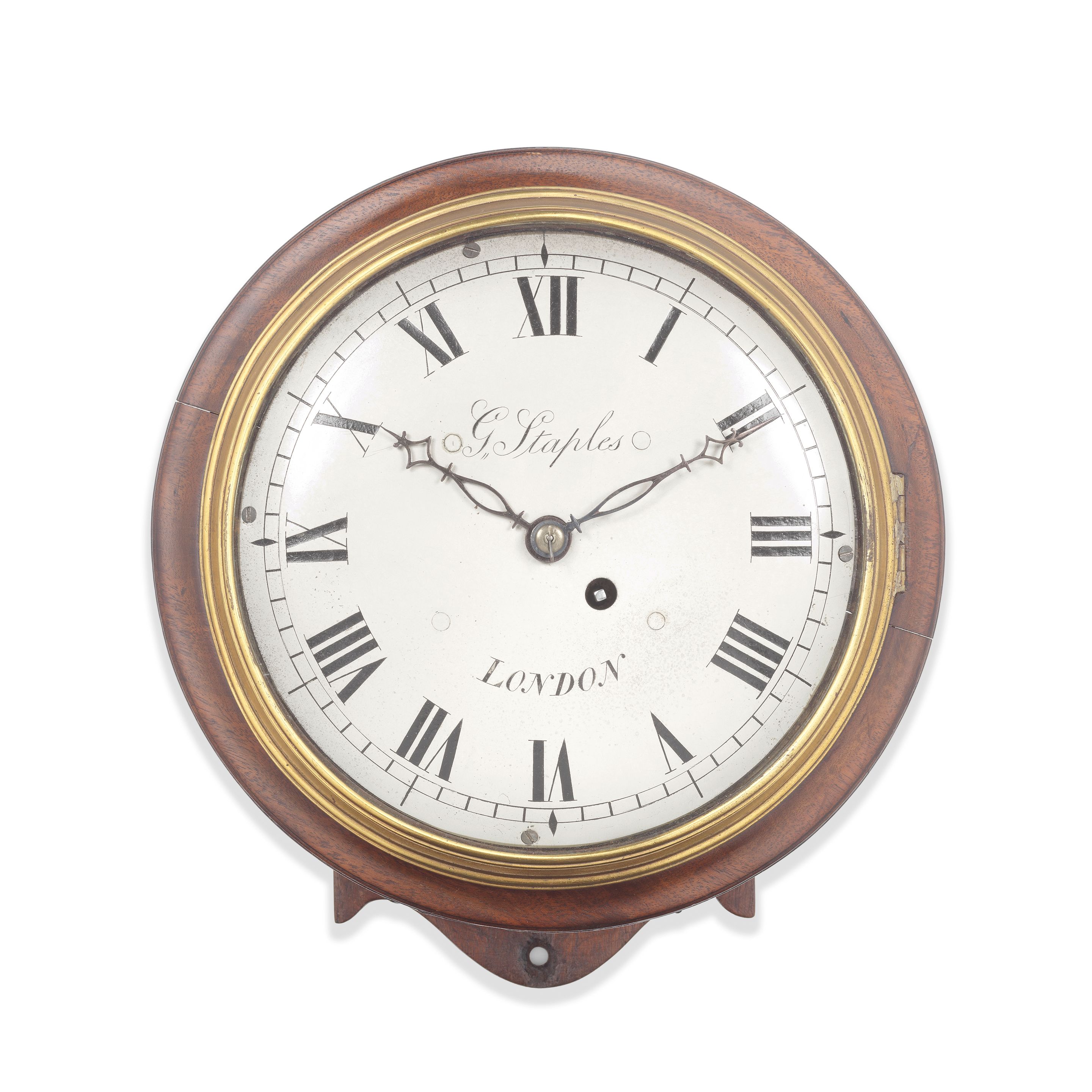 Bonhams : A rare late 18th century mahogany wall timepiece of small ...