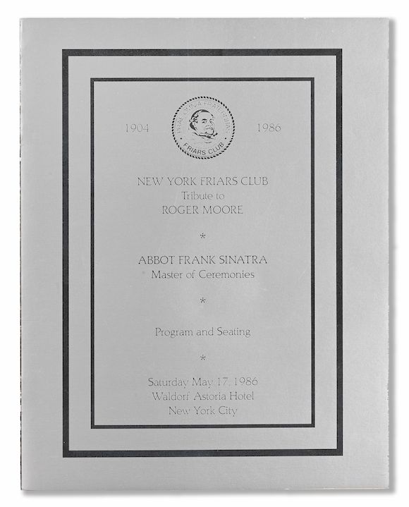 Bonhams : A New York Friars Club programme in tribute to Sir Roger ...