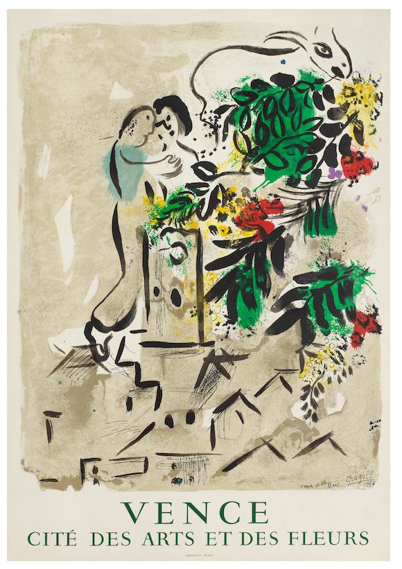 Bonhams : Marc Chagall (Russian/French, 1887-1985) Vence Lithographic posters in colours, 1954 ...