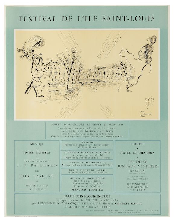 Bonhams : After Marc Chagall (French/Russian, 1887-1985) By Charles Sorlier (French, 1921-1990 ...