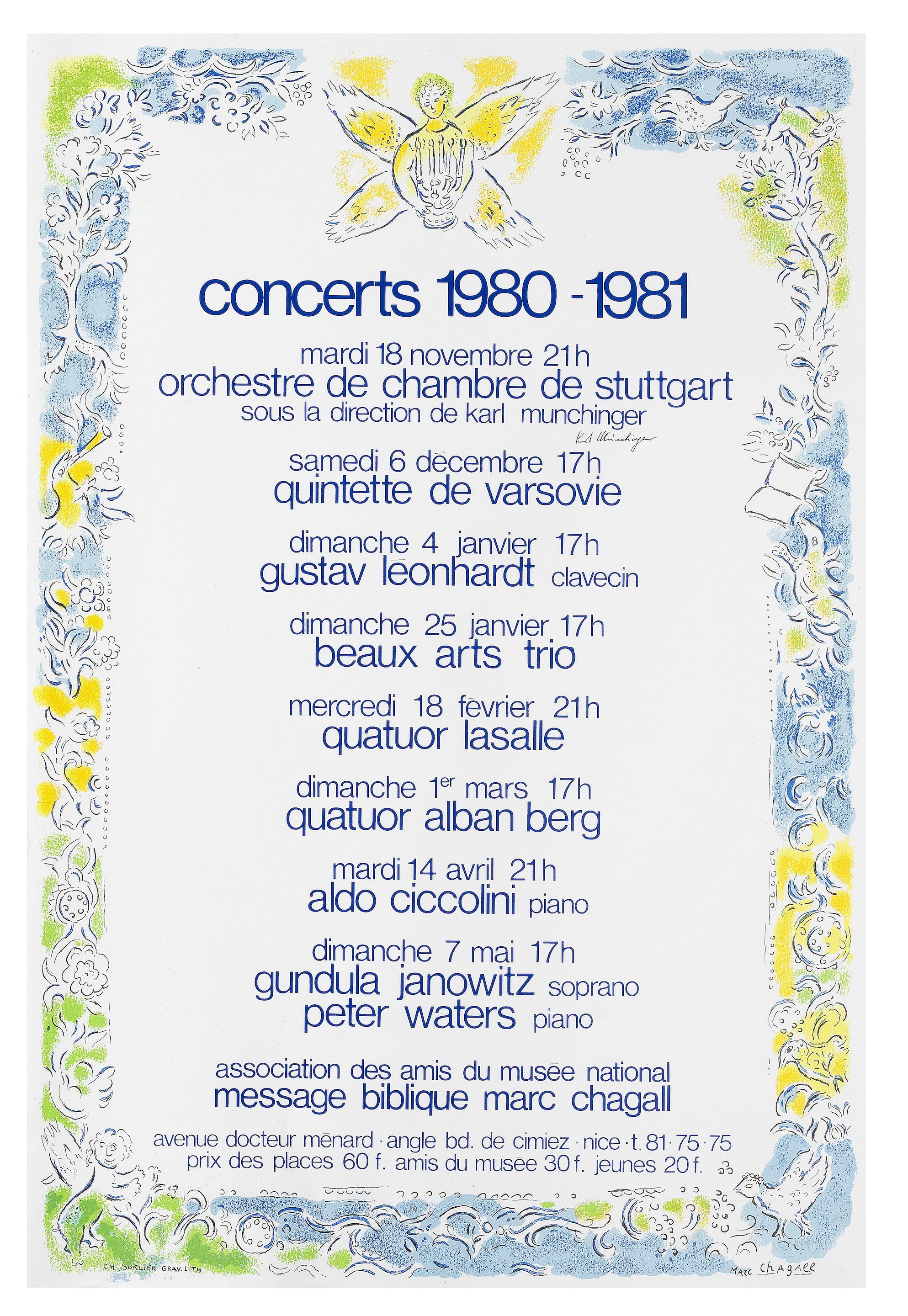 Bonhams : After Marc Chagall (French/Russian, 1887-1985) By Charles Sorlier (French, 1921-1990 ...