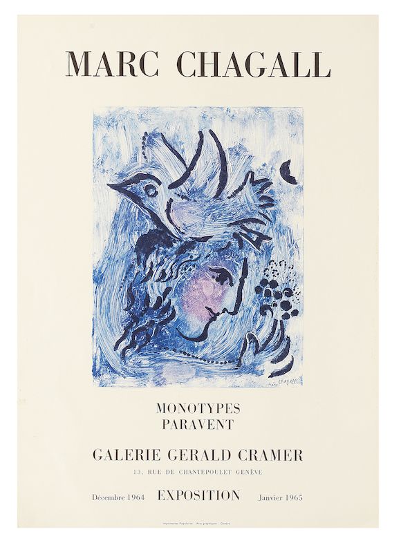 Bonhams : After Marc Chagall (Russian/French, 1887-1985) Monotypes Paravent, Galerie Gérald ...