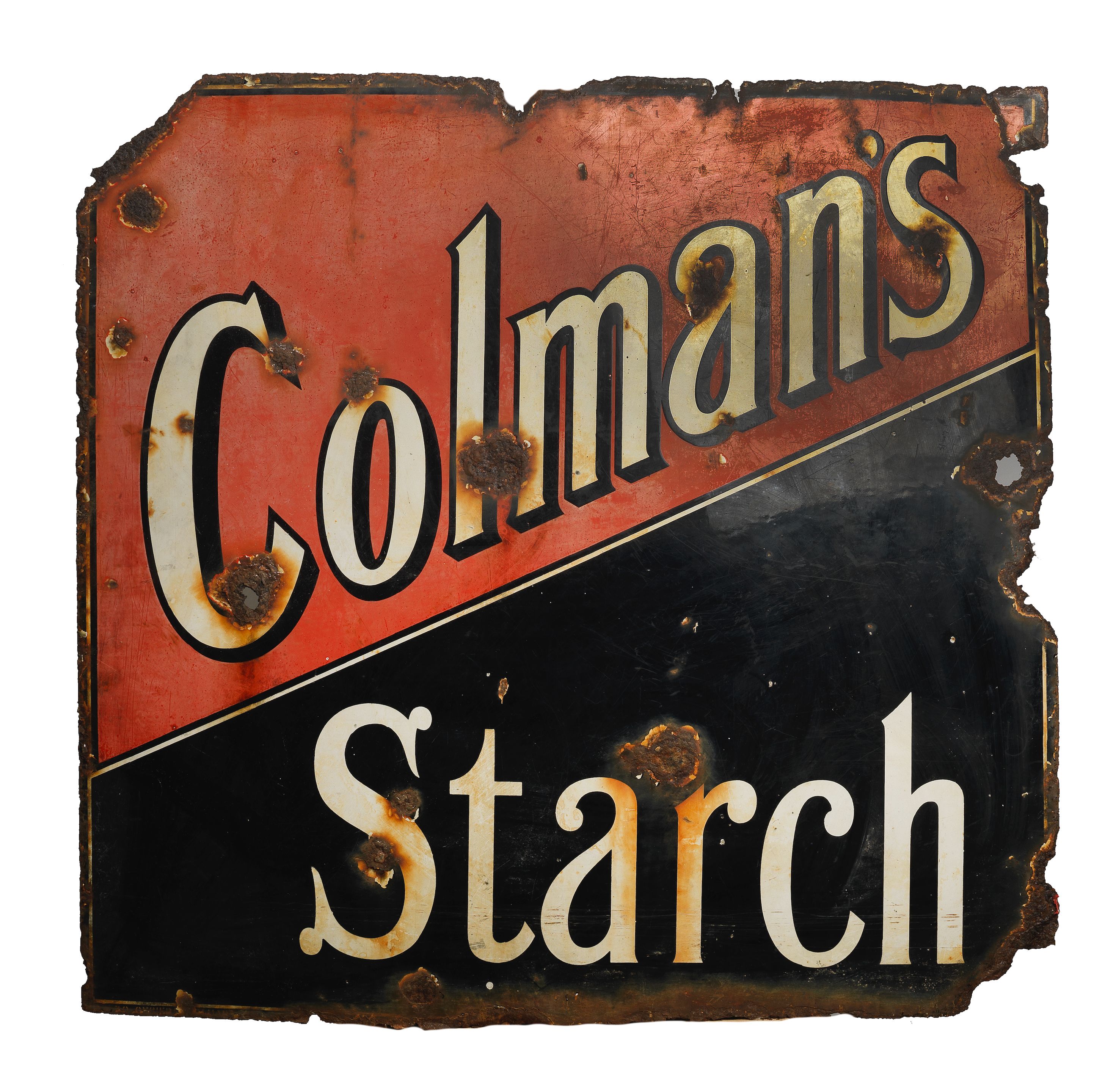 Bonhams Cars : A Colman's Starch enamel advertising sign,