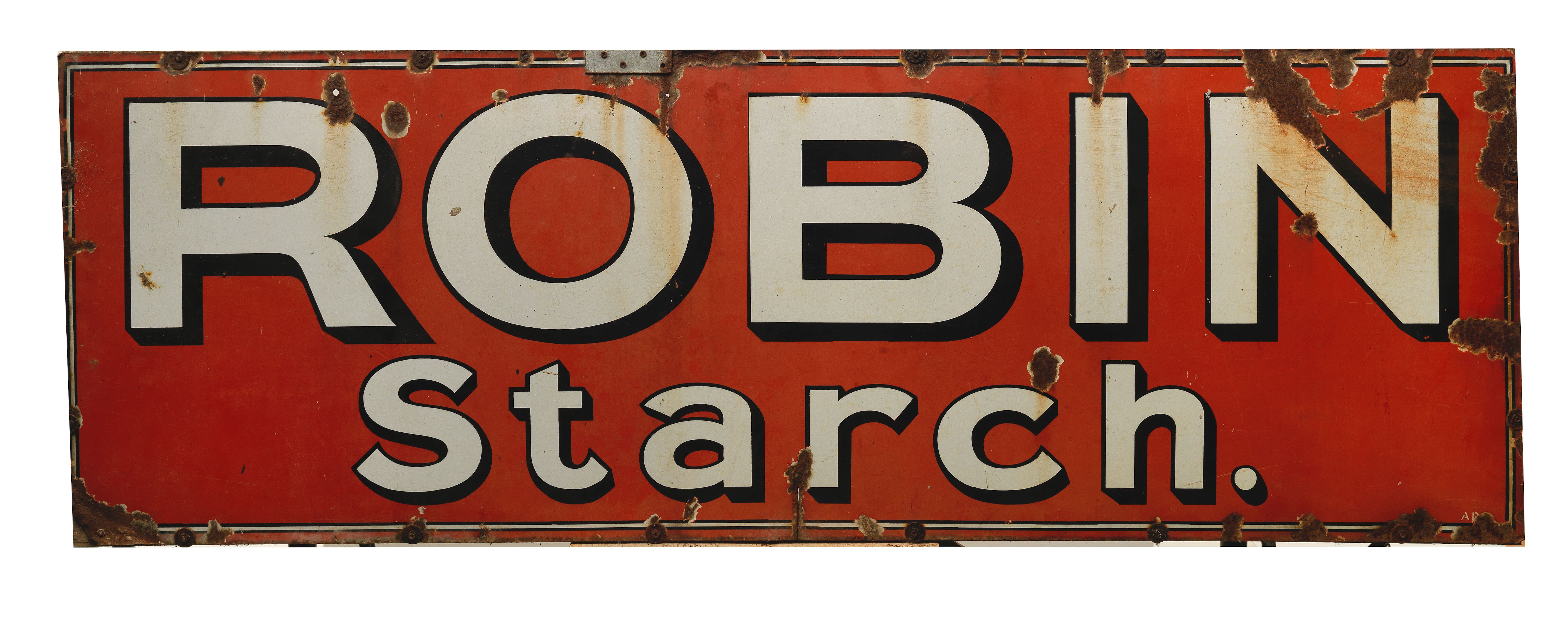 Bonhams Cars : A Robin Starch enamel advertising sign,