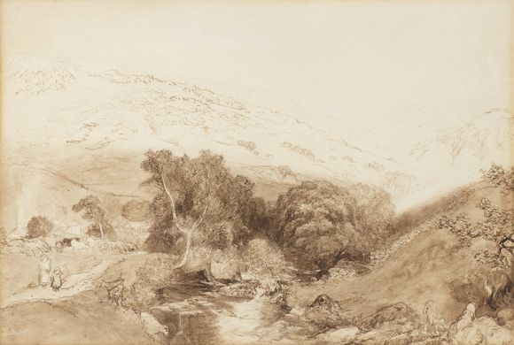 Bonhams : Alfred William Hunt, RWS (British, 1830-1896) Cattle watering ...