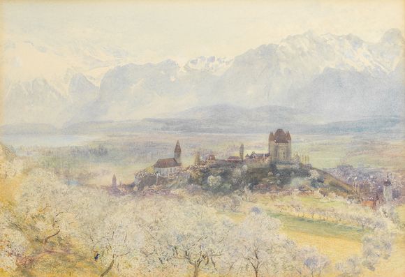 Bonhams : Alfred William Hunt, RWS (British, 1830-1896) Thun, evening ...