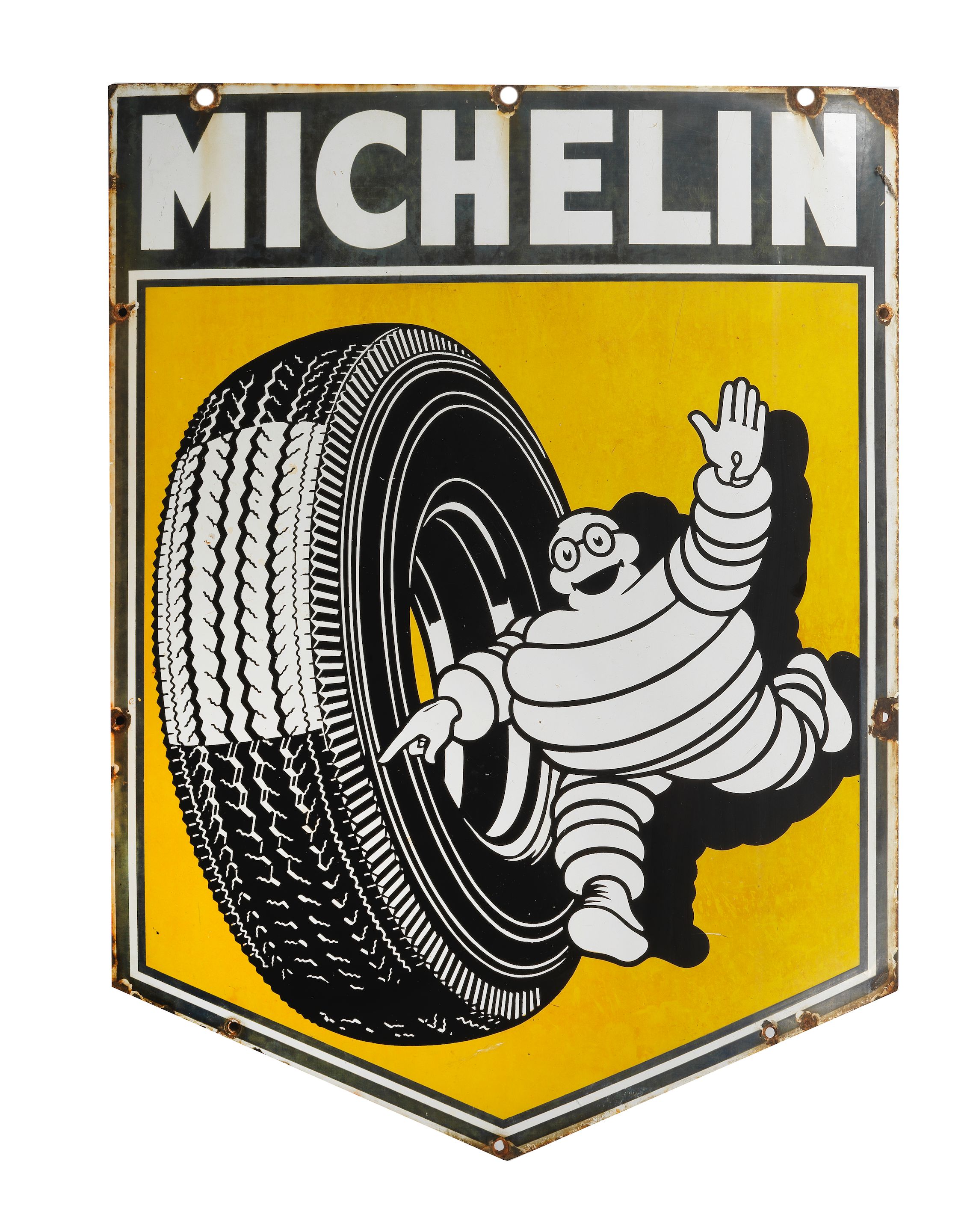Bonhams Cars : A Michelin enamel advertising sign,