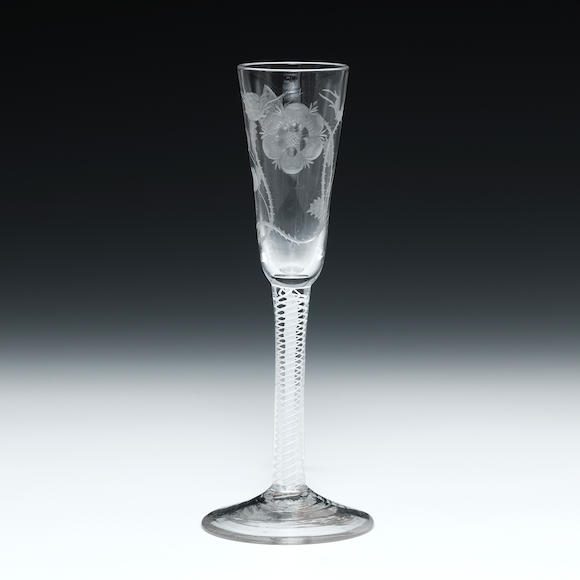 Bonhams A Rare Jacobite Ratafia Flute Circa 1760