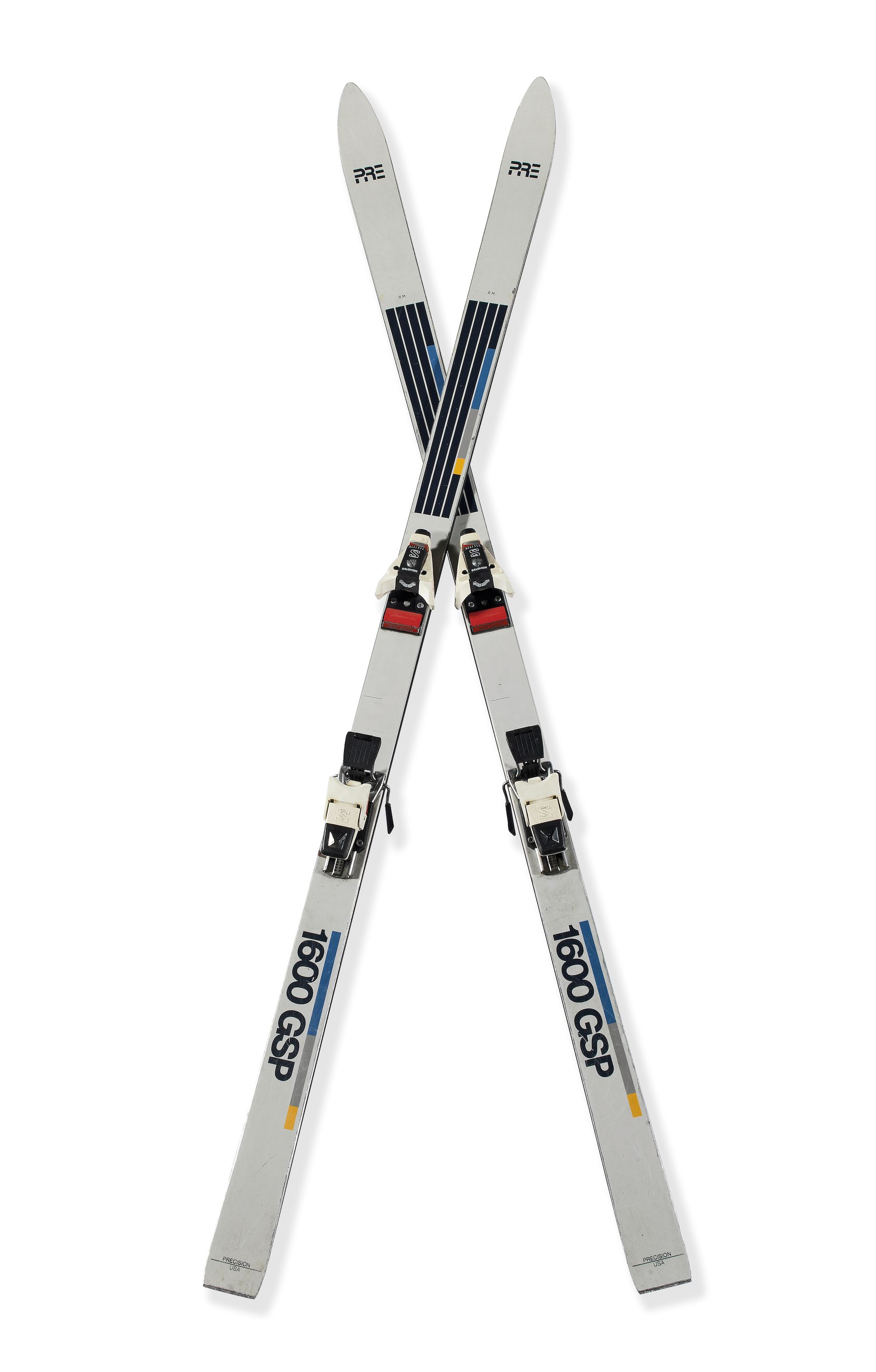 Bonhams : A pair of Sir Roger Moore's Precision USA 1600 GSP skis