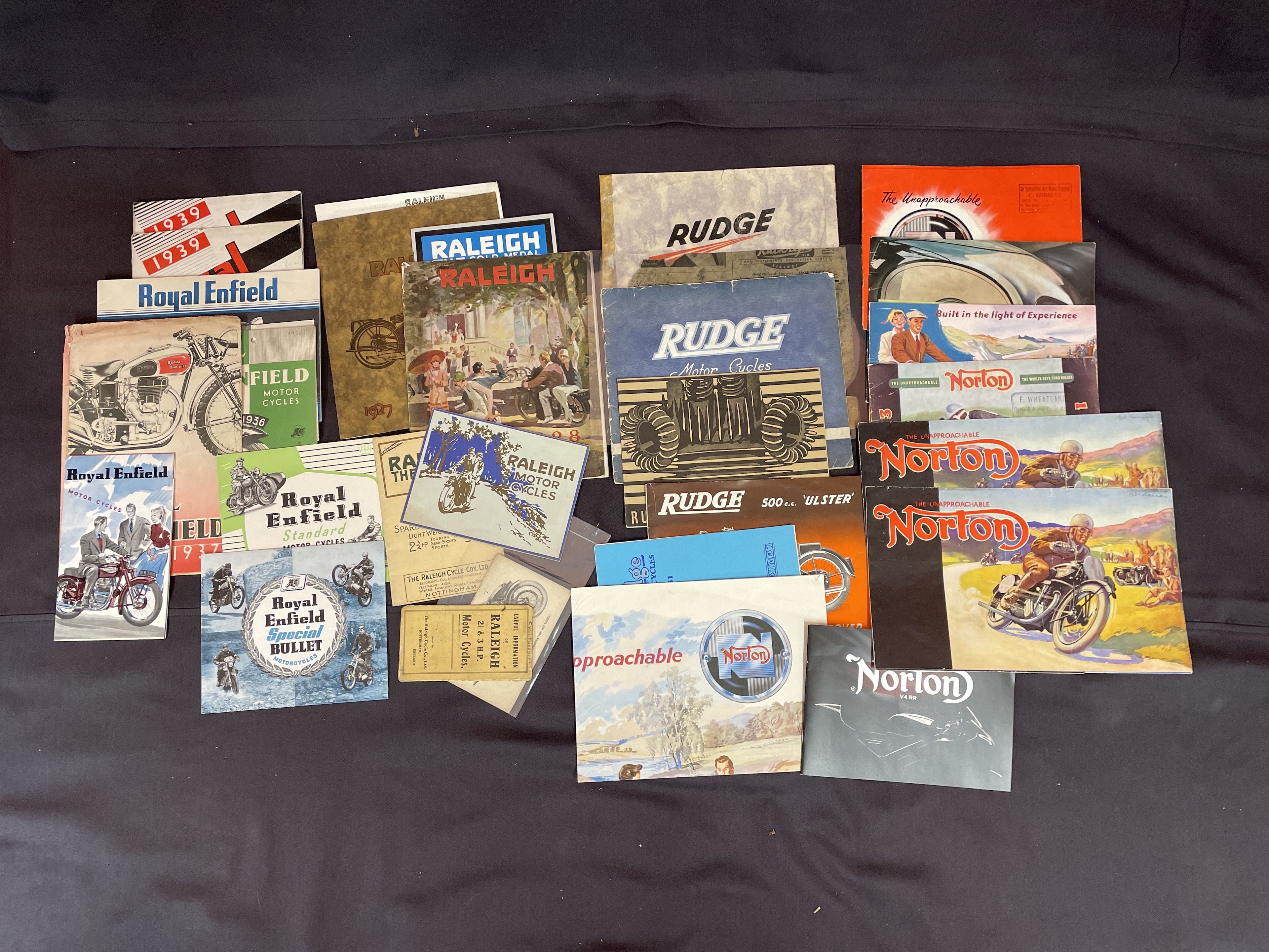 Bonhams Cars : A quantity of motorcycle sales brochures ((Qty))