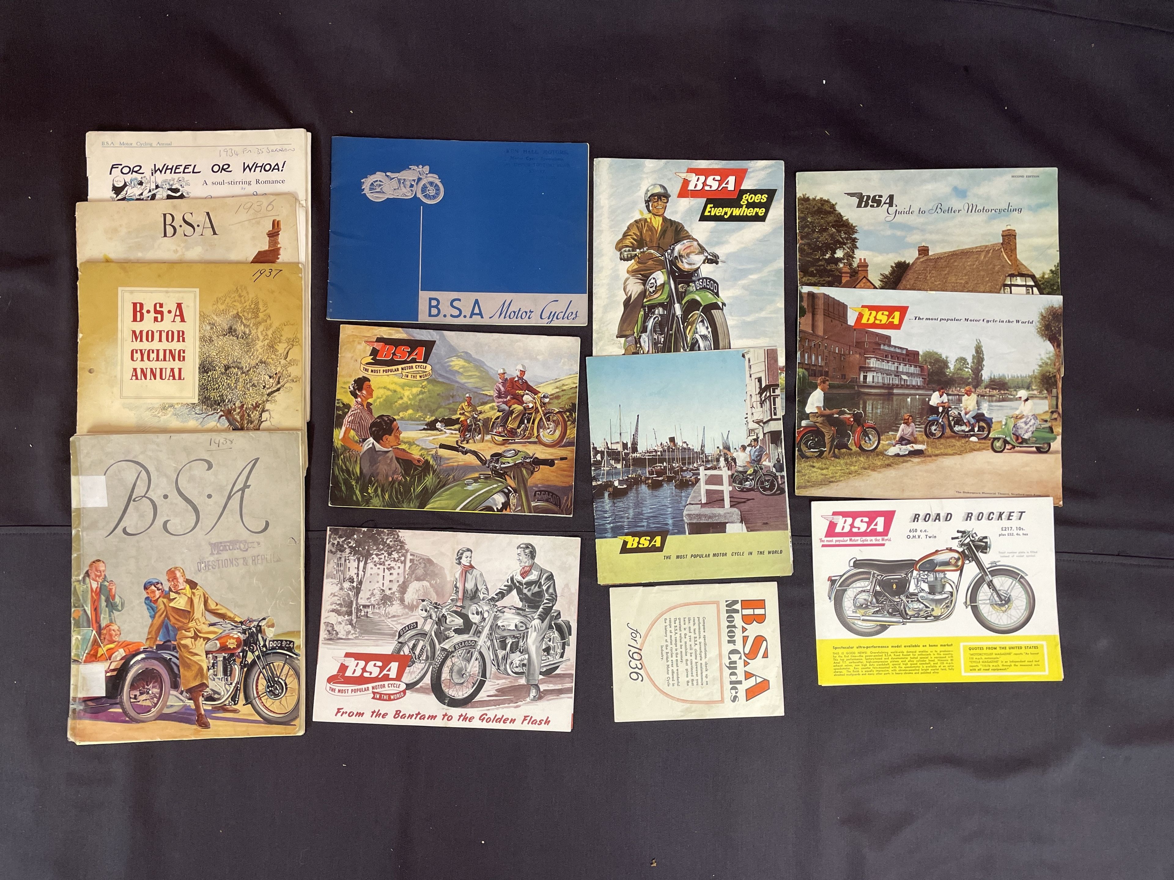 Bonhams Cars : A quantity of BSA motorcycle sales brochures ((Qty))