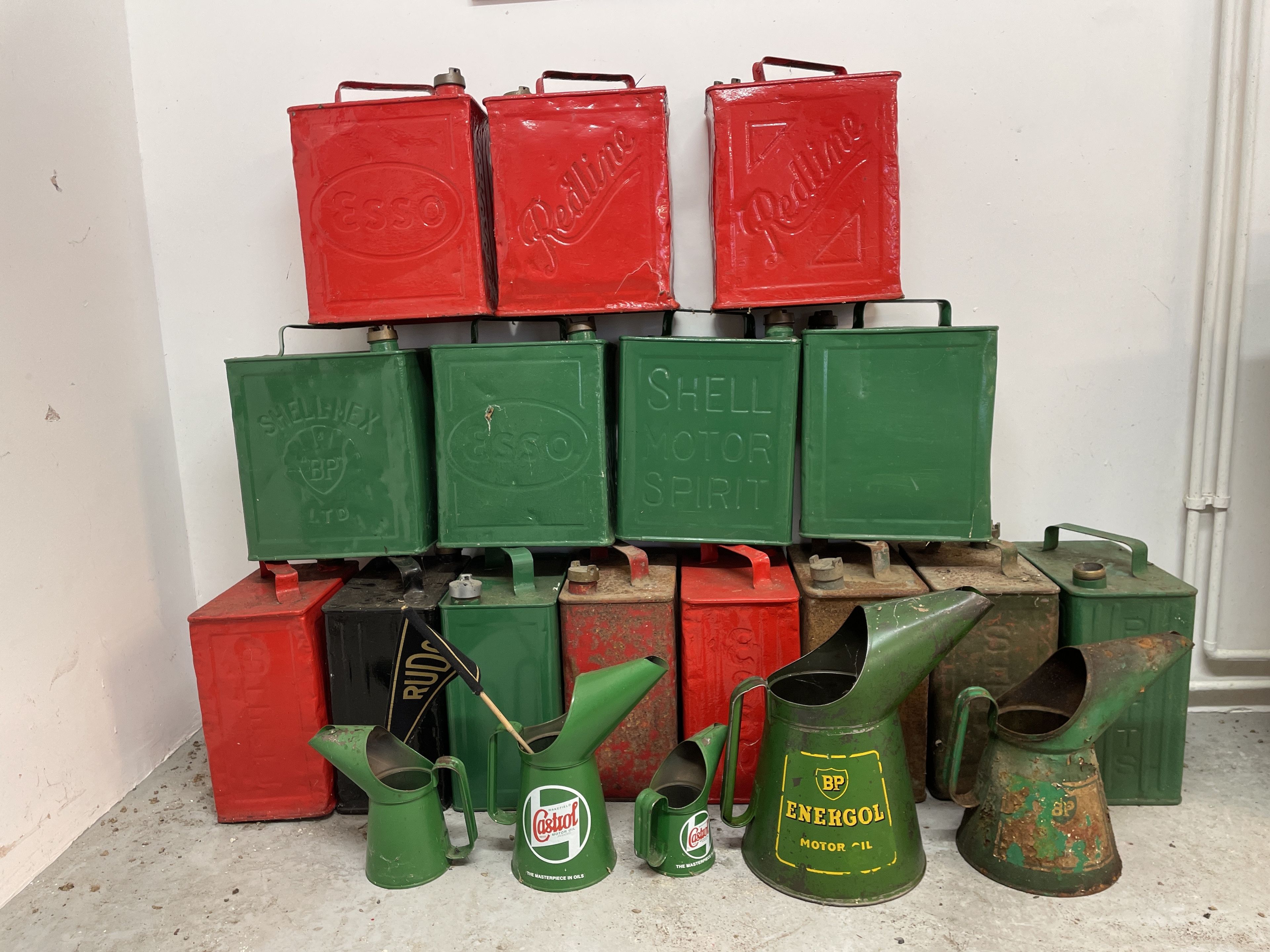 Bonhams Cars : A quantity of petrol cans ((Qty))